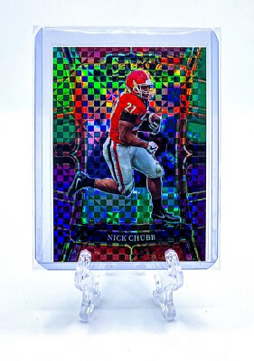 NICK CHUBB 2023 Panini Select DRP #45 GREEN & PURPLE CHECKERS PARALLEL ...
