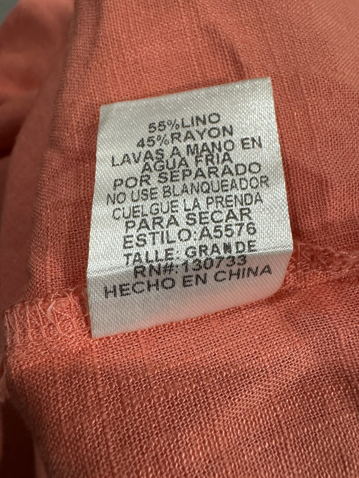 Umgee Women’s Casual Top Size Large Coral Frayed Ruffled Hi-Lo Short ...