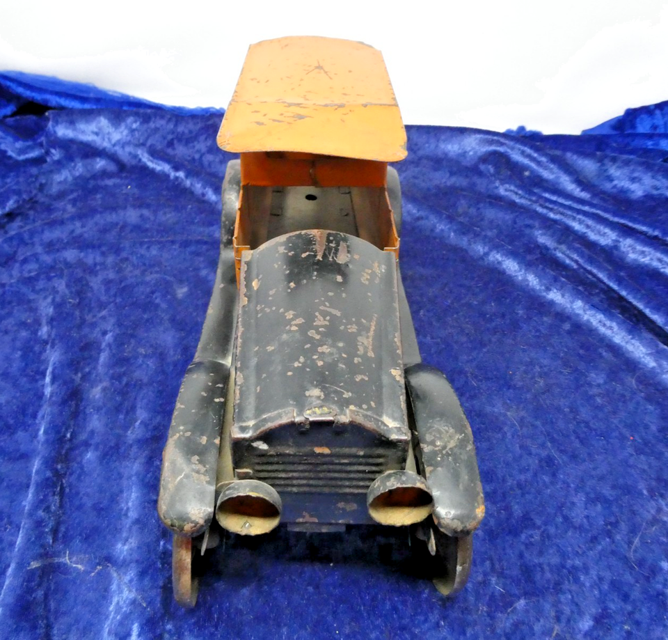 VTG NEFF MOON PRESSED STEEL CHASSIS W/ BODY CAR. ORIGINAL PAPER LABEL ...