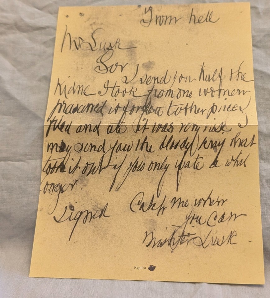 Jack the Ripper Memorabilia Letters Signed White Chapel Serial Killer ...