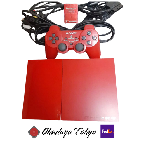 PS2 Slim Console SCPH-90000 CINNABAR RED Playstation 2 F/S ...
