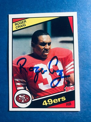 SIGNED ROGER CRAIG 1984 TOPPS ROOKIE AUTOGRAPHED 49ers | eBay