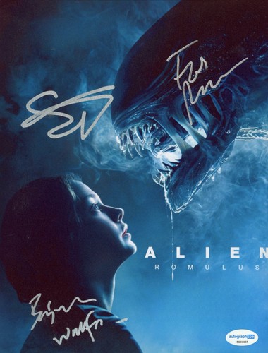 ALIEN ROMULUS SIGNED 8.5X11 POSTER by 3 CAST DIRECTOR FEDE ALVAREZ w ...
