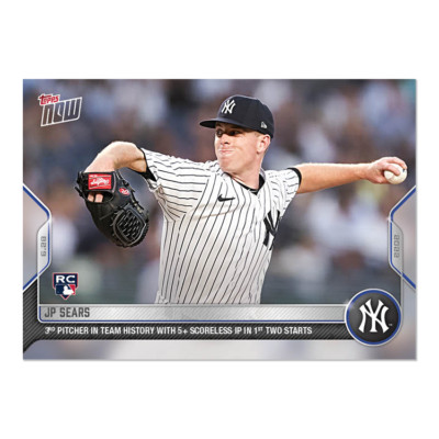 JP Sears - 2022 MLB TOPPS NOW® Card 425 RC NEW YORK YANKEES | eBay