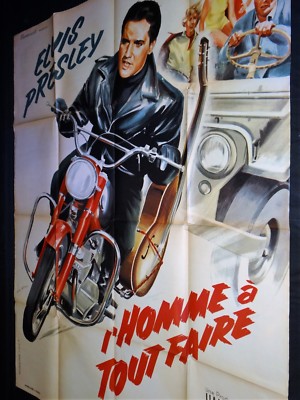 ROUSTABOUT elvis presley ORIGINAL French movie poster from '64 BIKER ...