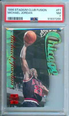 1996 Topps Stadium Club Fusion MICHAEL JORDAN Die-Cut RARE! #F1 Bulls ...