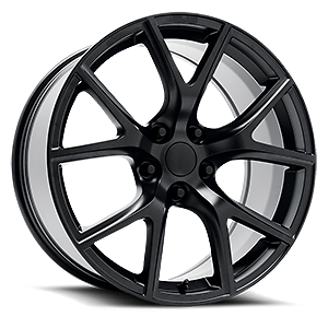 22x10 Satin Black Wheels Trackhawk Style Rims Tires 5x139.7 Dodge RAM ...