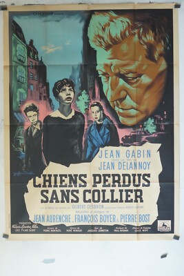 CHIENS PERDUS SANS COLLIER (1955) MOVIE POSTER ORIGINAL 120x160 JEAN ...