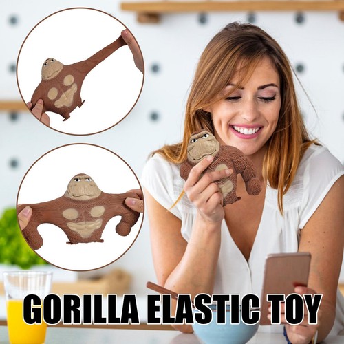 1-8Pcs Gorilla Elastic Stretch Monkey Funny Tricky Squeeze Toy ...