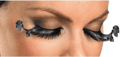 Skull Eyelashes Pirate Skeleton Lashes Fancy Dress Halloween Costume ...