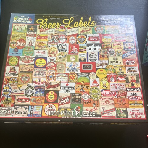 White Mountain Puzzles Beer Labels Jigsaw 1000 Pcs 24" x 30" NIB #1344 ...