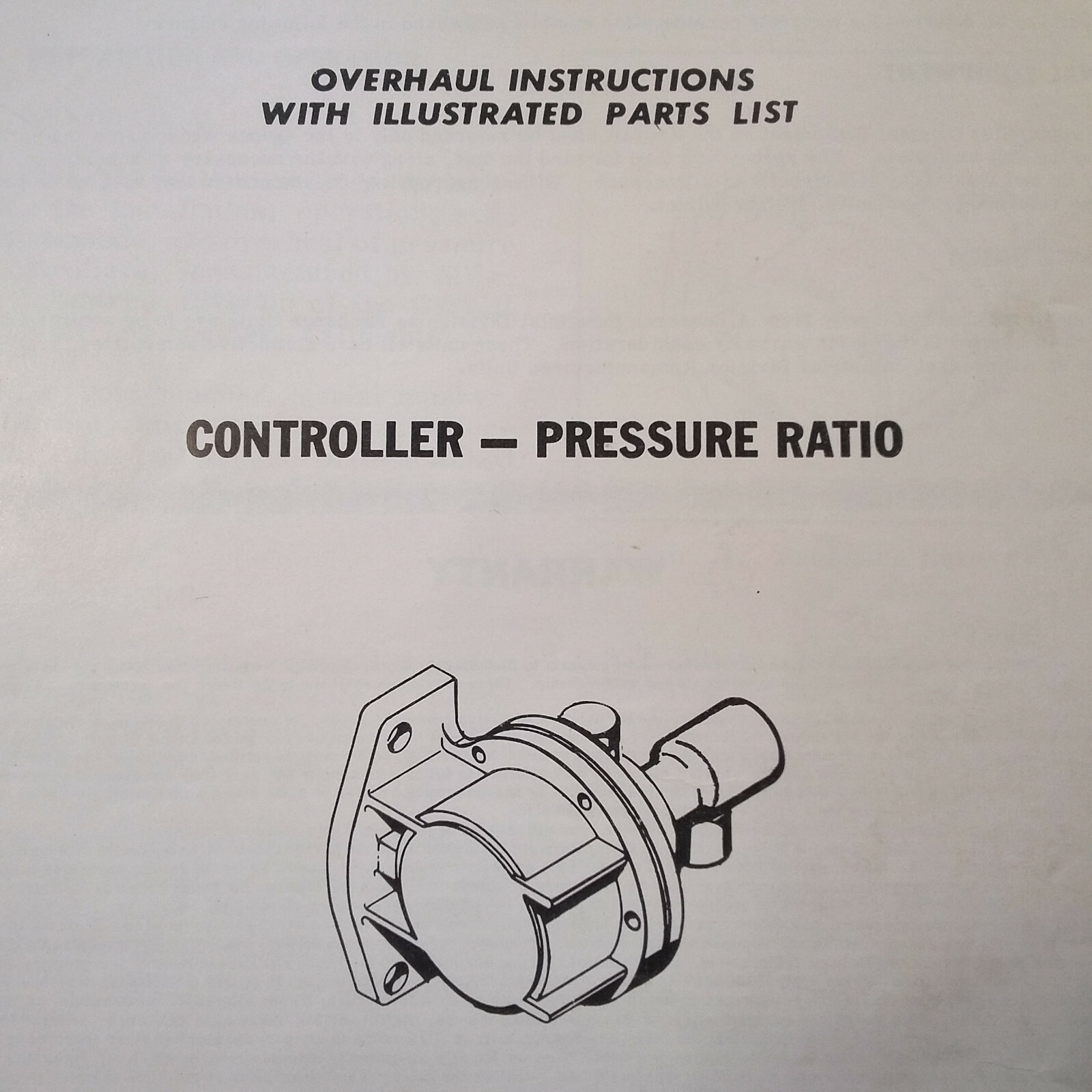 Airesearch Controller-Pressure Ratio 470882-1/2/3 OHC & Parts Manual | eBay