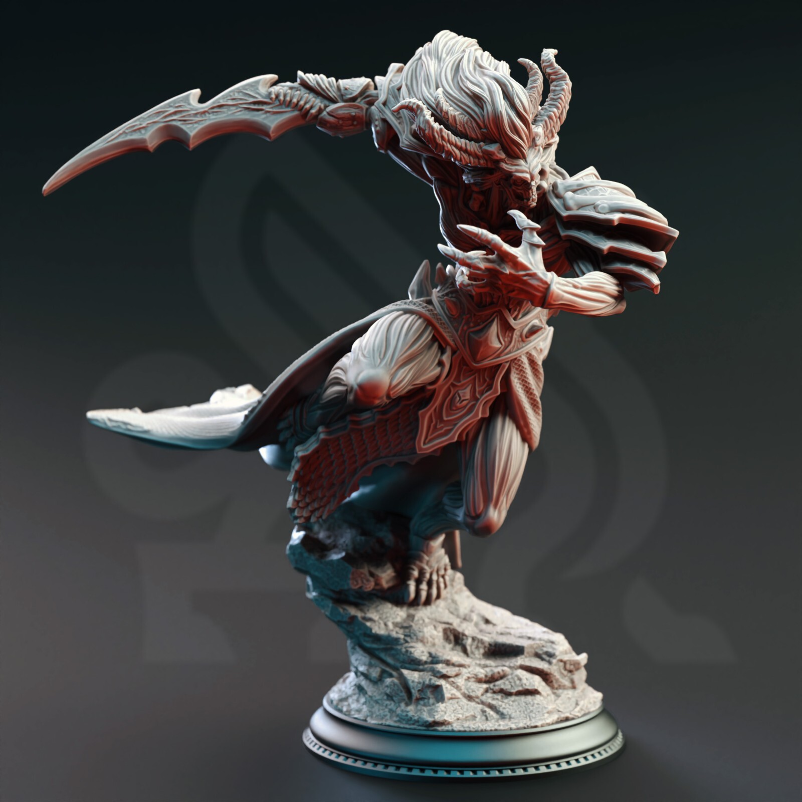 Gresnos the Broken Fallen Angel Fighter Demon Warlock Miniature | D&D ...