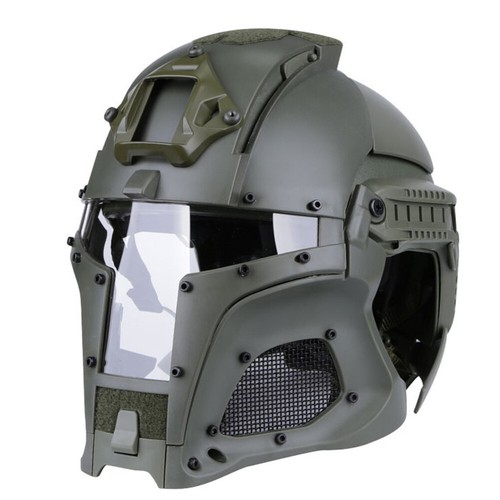Tactical Retro Medieval Iron Warrior NVG Helmet Paintball Full Face ...