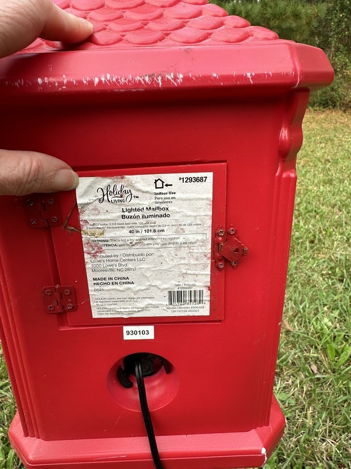 Letters To Santa Mailbox Lighted Blow Mold Holiday Living Christmas ...