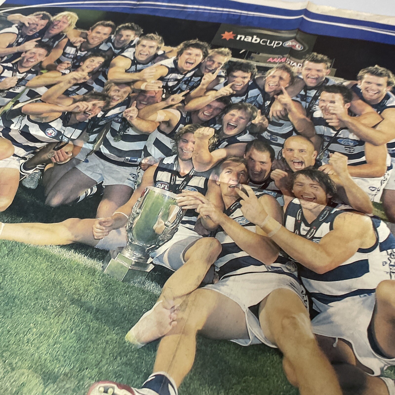 AFL VFL Newspaper Poster Geelong Cats Football 2006 NAB CUP TEAM PHOTO ...