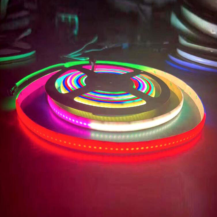 12V WS2811 COB LED Strip RGB IC Addressable Full Dream Color Flexible ...
