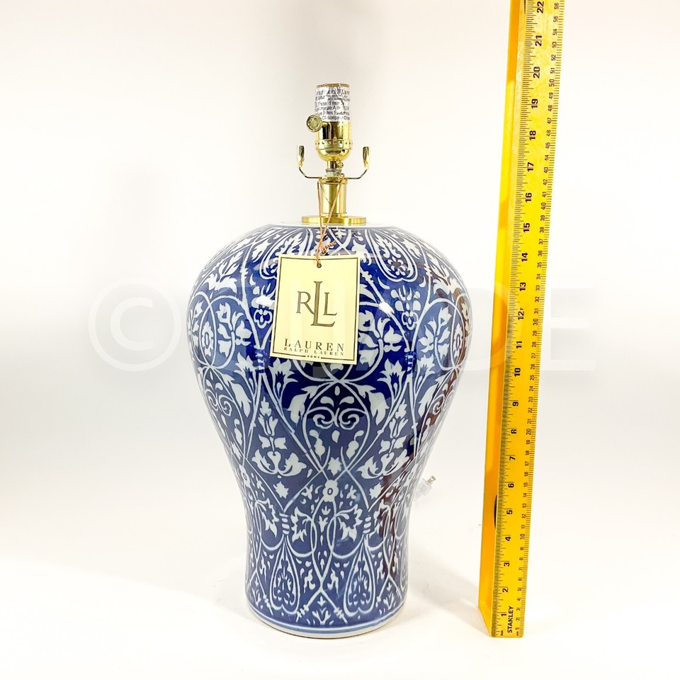 Lauren Ralph Lauren Porcelain Floral Big 28" Table Lamp + Shade Blue ...