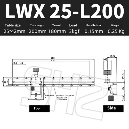 X Axis Dovetail Slot Manual Platform Gear Drive Knob Adjust sliding ...