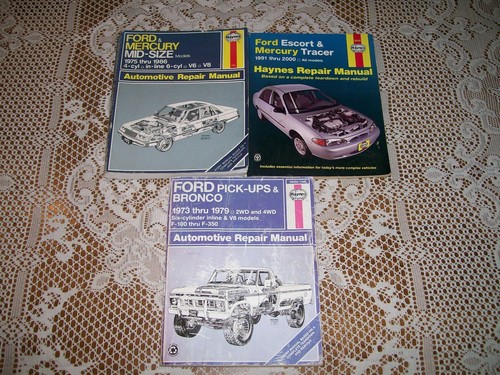 3 Vol. HAYNES Automotive Repair Manual Ford Pickup Mercury Service ...
