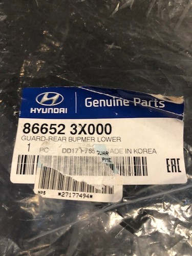 86652-3X000 Hyundai Genuine Guard-Rear Bumper Lower | eBay