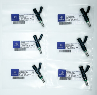 6PCS Genuine Fuel Injector OEM A2720780249 For Mercedes-Benz E350 R350 ...