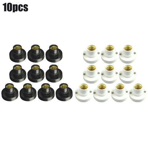 E14 Light Bulb Holder Base Fitting 100-230V Black LED Bulb Converter ...