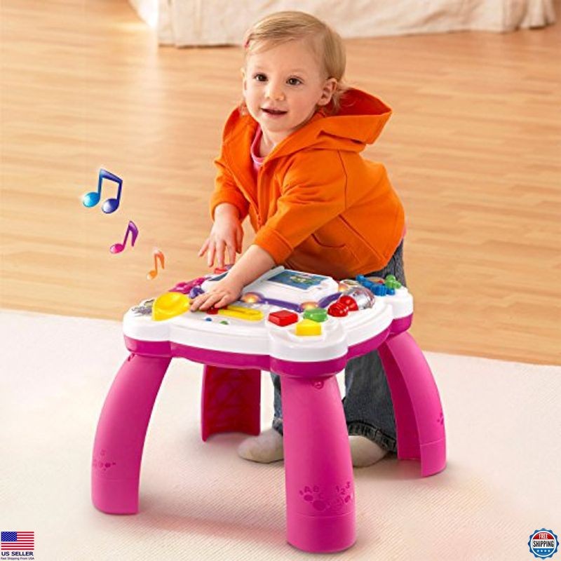 LeapFrog Learn and Groove Musical Table, Pink, Interactive Toy with Fun ...