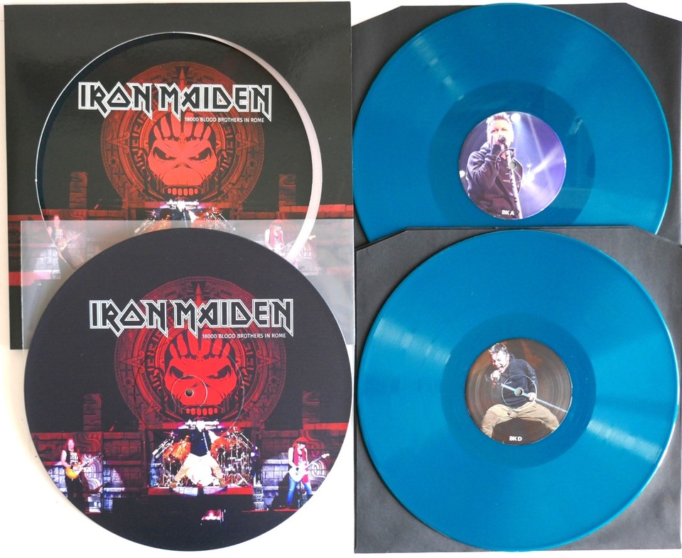 IRON MAIDEN rare 3LP TURQUOISE COLORED VINYL, LIVE ROME 2019, 100 MADE ...