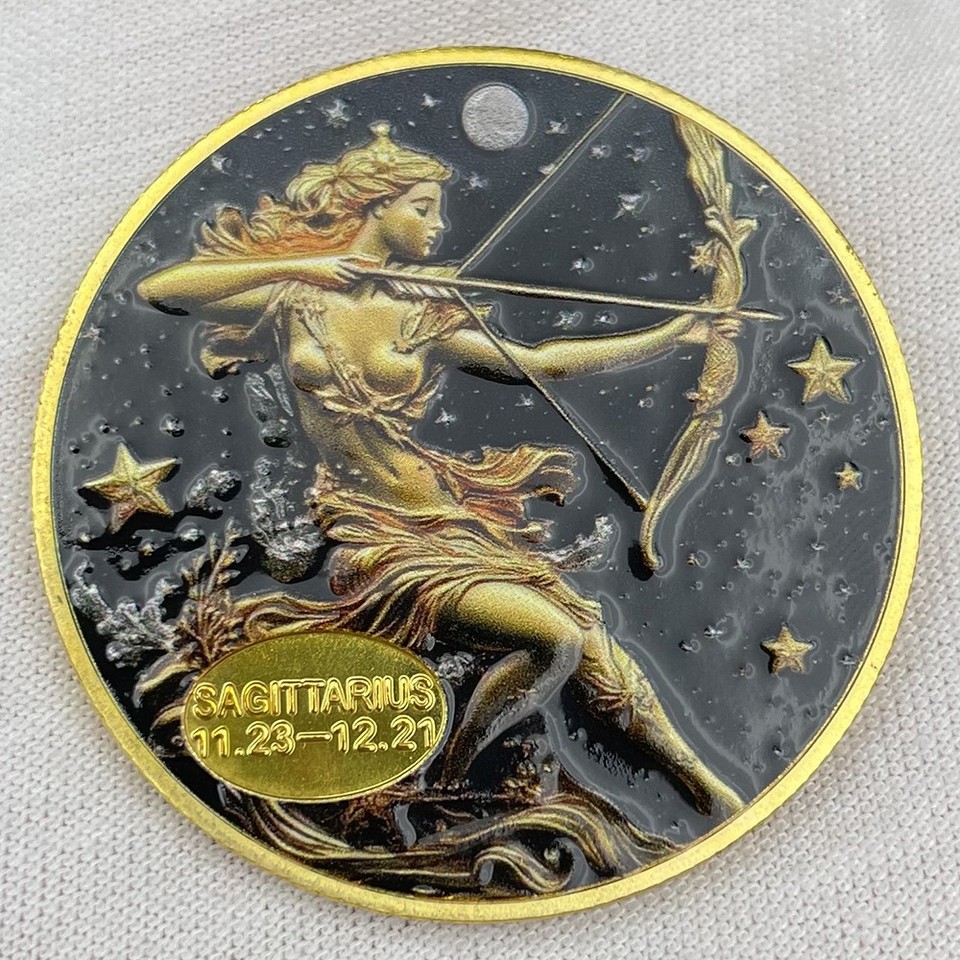Sagittarius Constellation Coin Enamel Zodiac Coin Horoscope Collectible ...