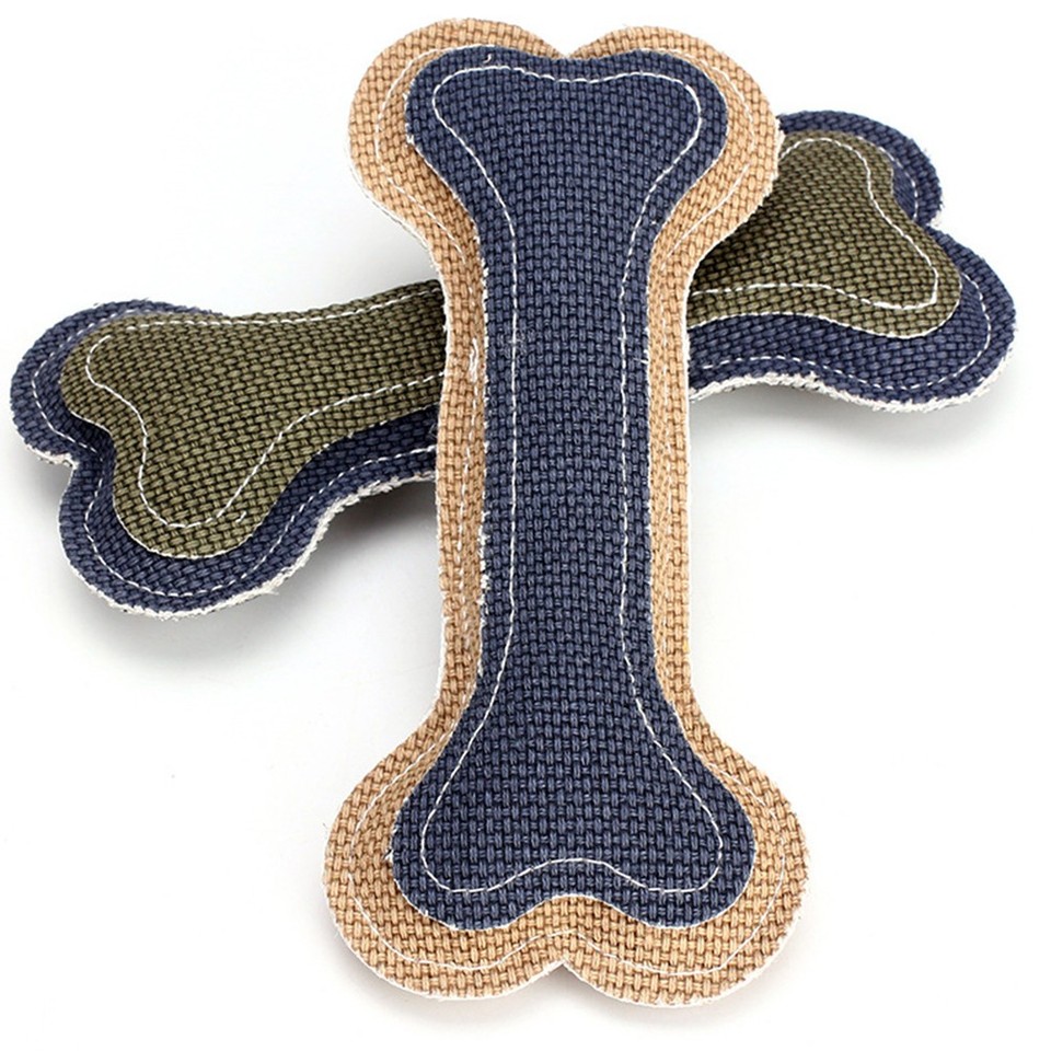 2 Pcs Dog Training Tools Puppy Chewing Toys for Teething Bones Shaped ...