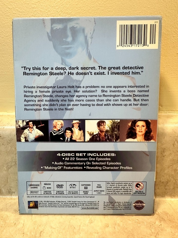 Remington Steele - Season 1 DVD, 2005, 4-Disc Set 24543172130| eBay