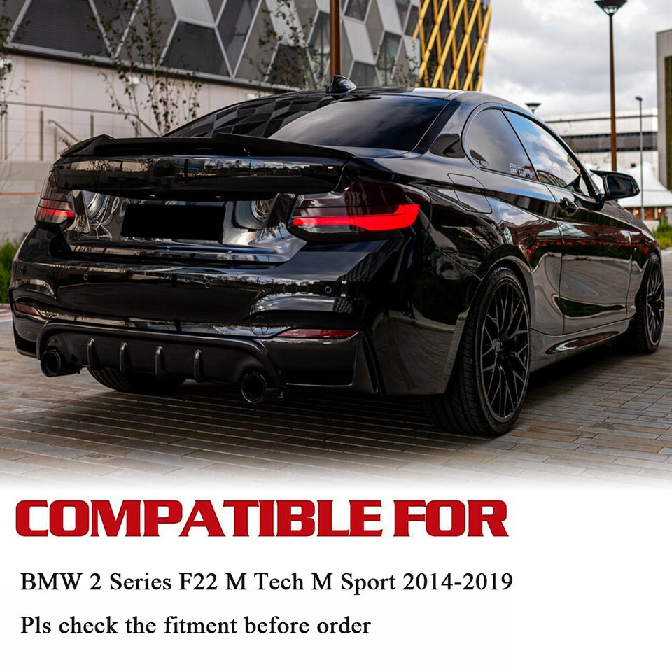 For BMW F22 F23 M Sport M240i M235i 2014-17 Real Carbon Rear Bumper ...