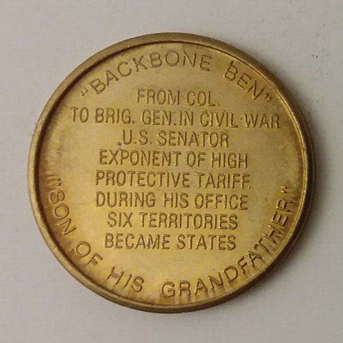 Benjamin Harrison 23rd President Coin Medal Token 28mm | eBay