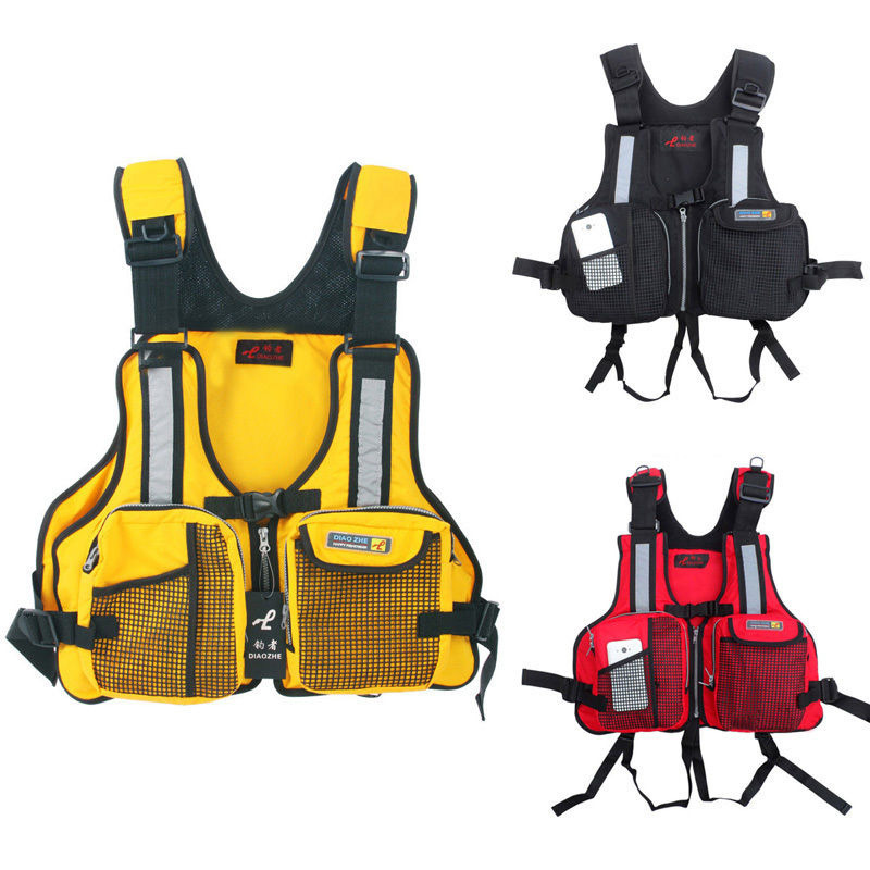 Unisex Adult Life Vest Jacket Fishing Pocket Buoyancy Aid Kayak Canoe 3 ...