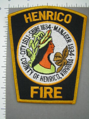 713 Virginia HENRICO COUNTY FIRE DEPARTMENT Patch | eBay