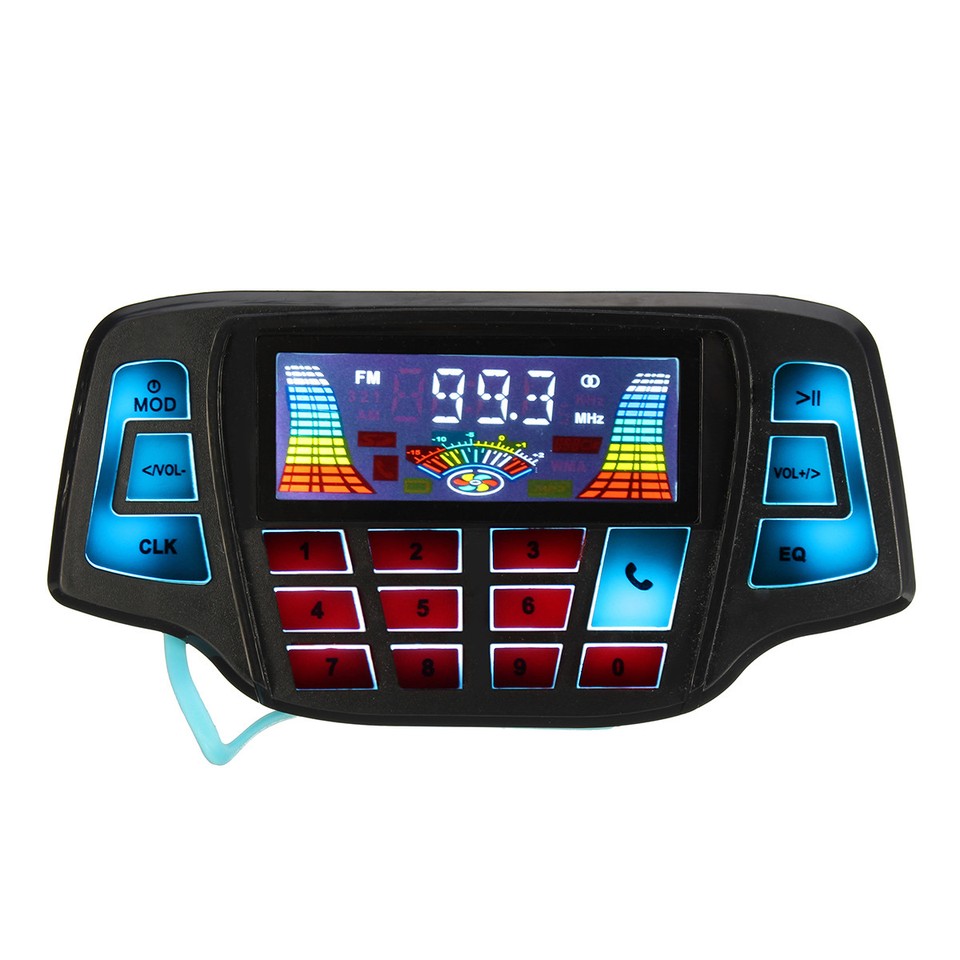 2X Motorcycle Handlebar Audio System Bluetooth USB SD FM Radio MP3 ...