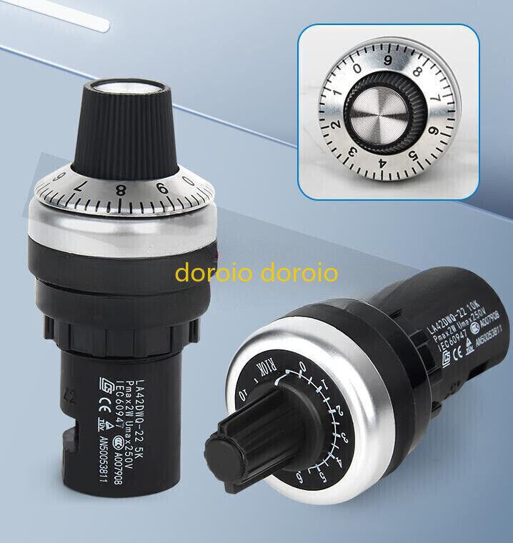 NEW 1PC Tayee LA42DWQ-22 Potentiometer 22mm 1K 2K 4.7K 10K 20K 0.5W ...