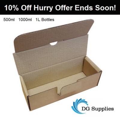 Small Parcel Brown Die Cut Postal Box Shipping Boxes for 500ml 1000ml ...