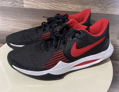Nike Mens Precision V5 Basketball Shoes CW3403-004 Black Red White,Size ...