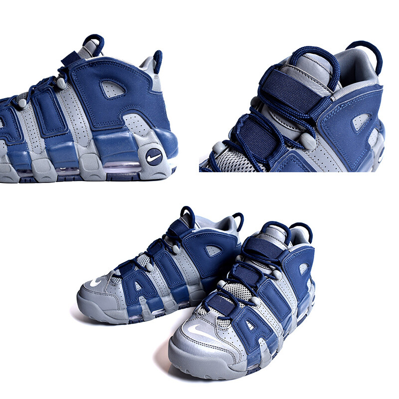 NIKE AIR MORE UPTEMPO '96 "HOYAS" COOL GREY/NAVY Blue 921948-003 sz US ...