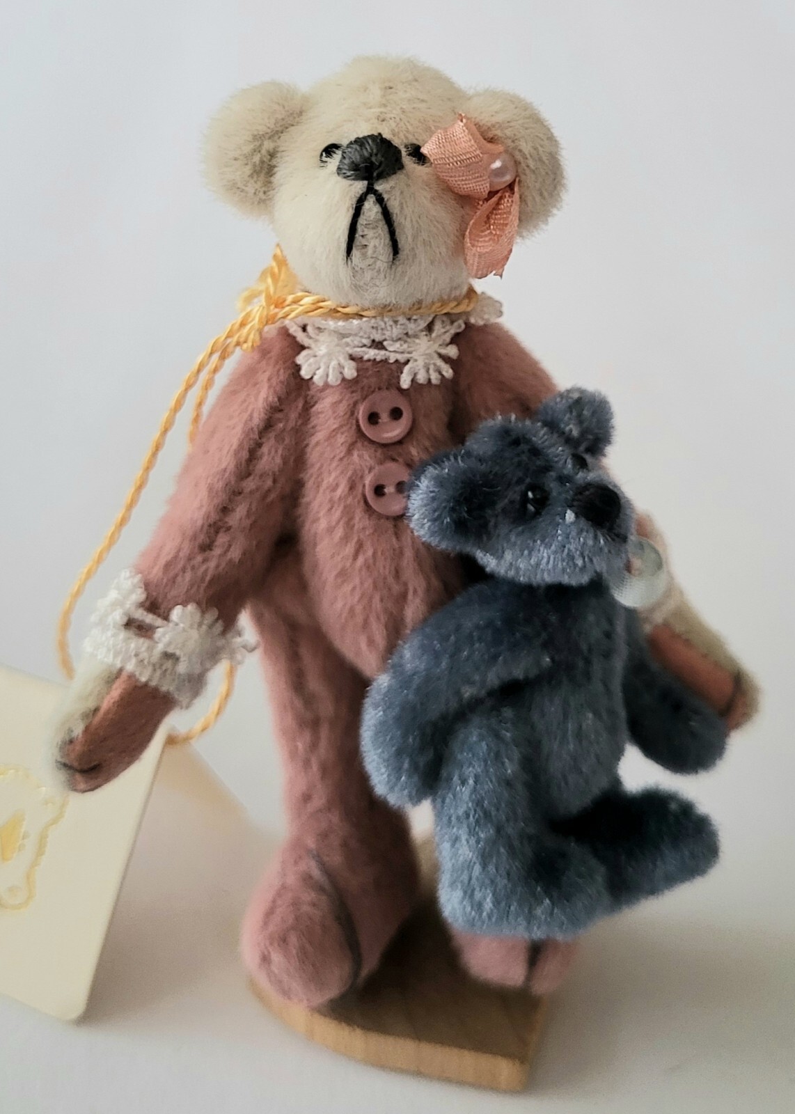 DEB CANHAM "AMELIA & BABY BLUE" 3" LITTLE GEM BEAR WITH BABY BEAR | eBay