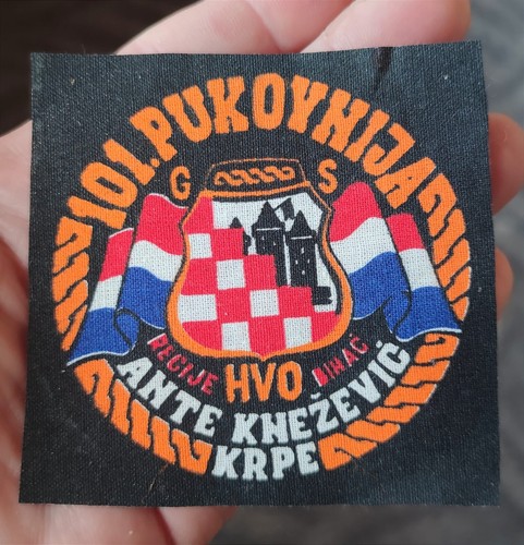 🔴CROATIA ARMY HVO 101 Regiment ANTE KNEZEVIC - KRPE , extremely rare ...