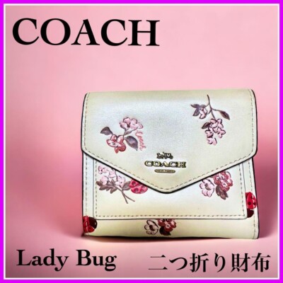 COACH NEW YORK Lady Bug Small Wallet Cherry blossom ladybug | eBay