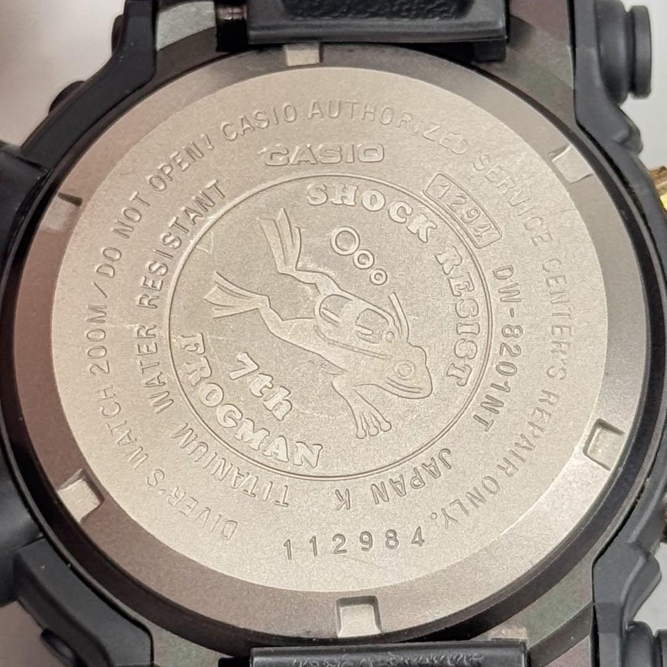 CASIO G-SHOCK DW-8201NT-1JR Frogman Diver's 7th Watch Black Men`s used ...