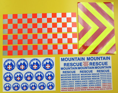 RC Rock Crawler 'MOUNTAIN RESCUE' 4x4 10th scale stickers decals fits ...