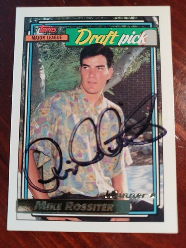 MIKE ROSSITER 1992 Topps GOLD Winner #474 autographed signed card ...