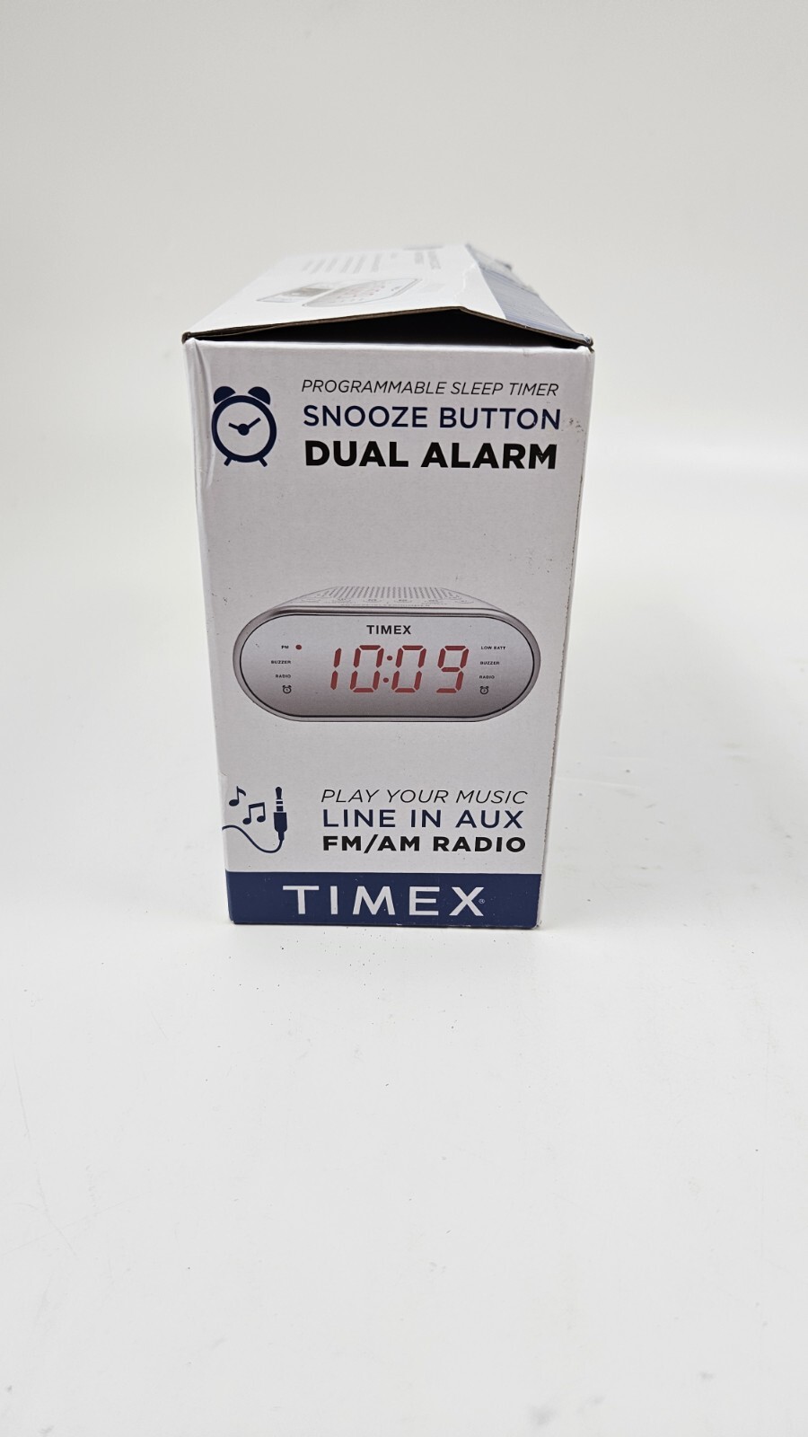 Timex Am/FM Dual Alarm Clock Radio with Digital Tuning 1.2" Red LED ...