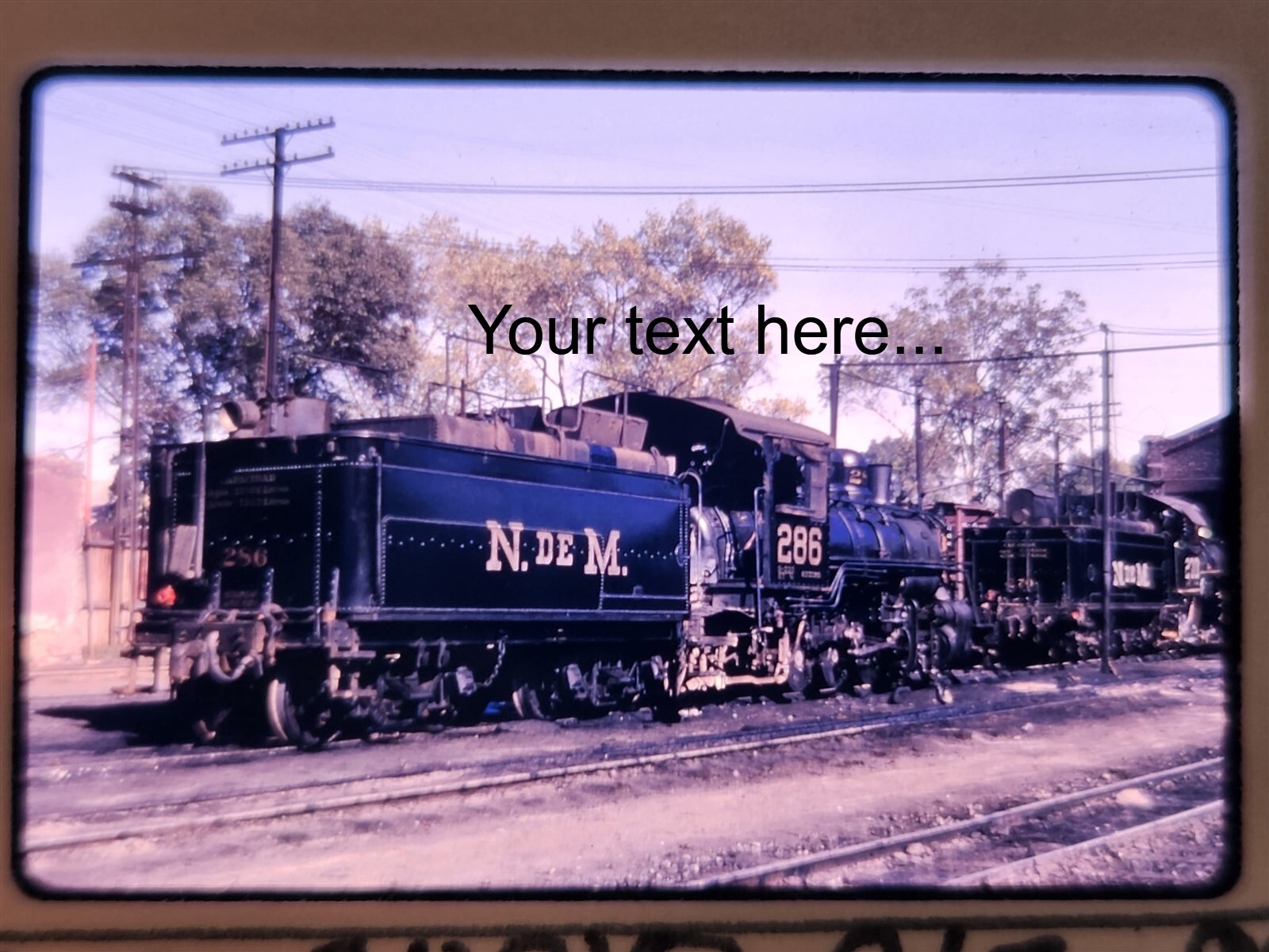 4273 Duplicate Slide NdeM Narrow Gauge 286, 270 Steam 2-8-0 at Mexico ...