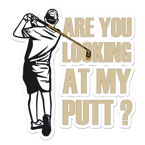 Golf Looking At My Putt Vinyl Decal Sticker - ebn8563 | eBay